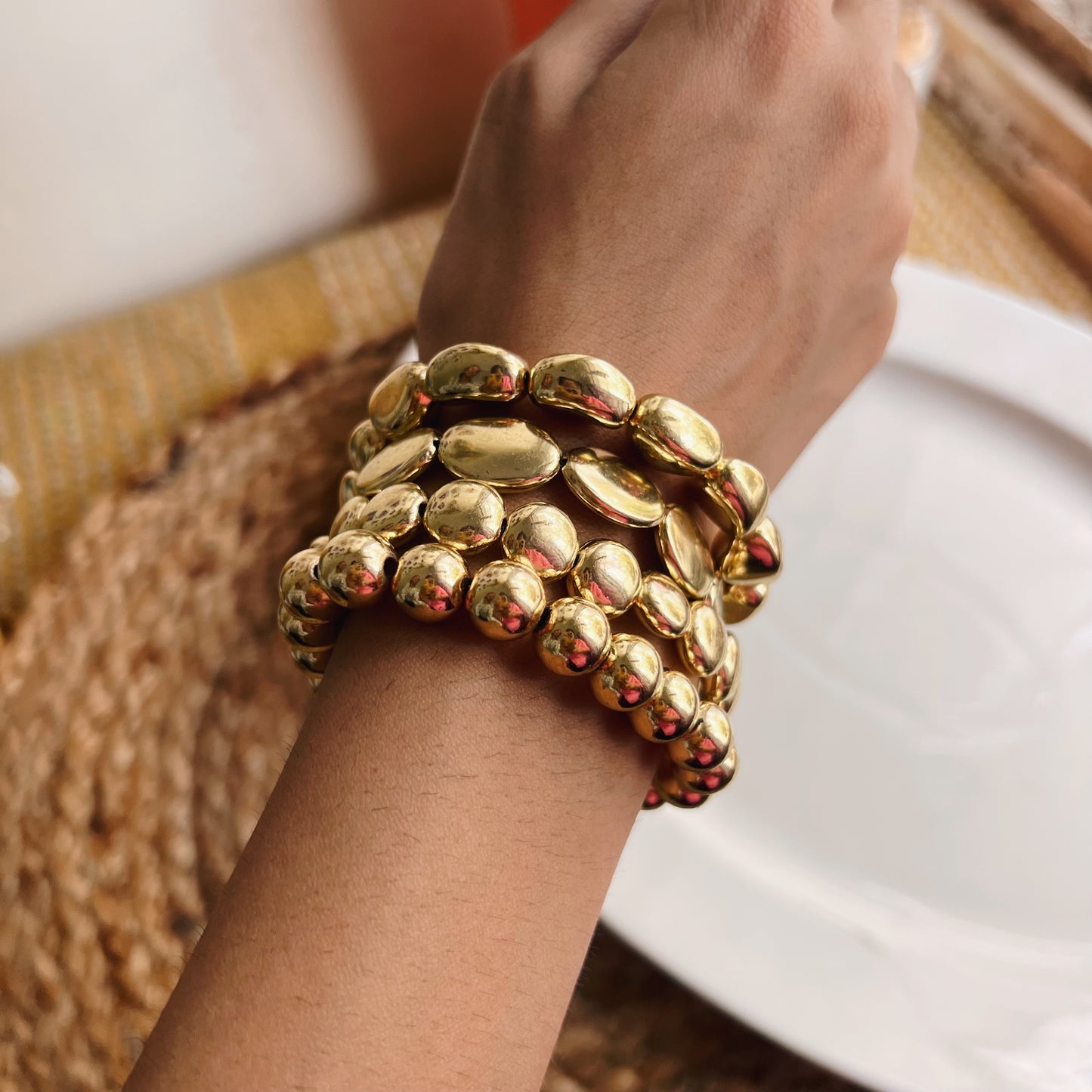 Elizabeth Stack of 4 Gold – A Little Extra