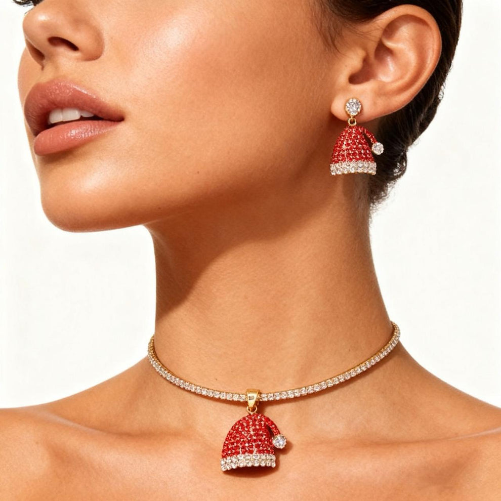 Santa Sparkle Christmas Jewelry Set – A Little Extra